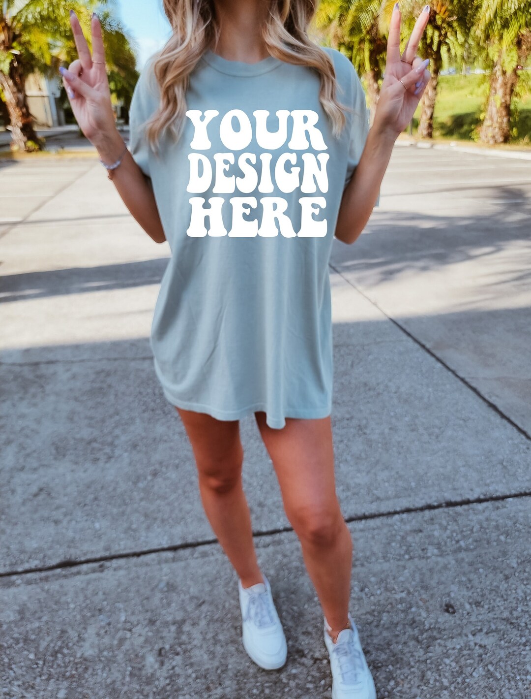 Comfort Colors C1717 Bay Shirt Mockup | Bay Tshirt | Oversized Mockup ...
