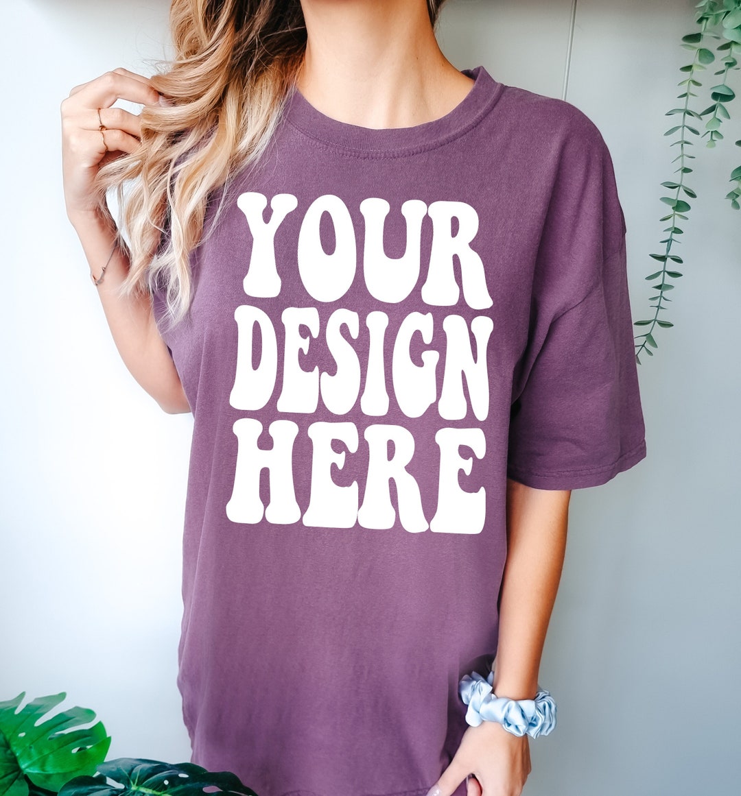 Comfort Colors C1717 Berry Shirt Mockup | CC Berry Tshirt | Oversized ...