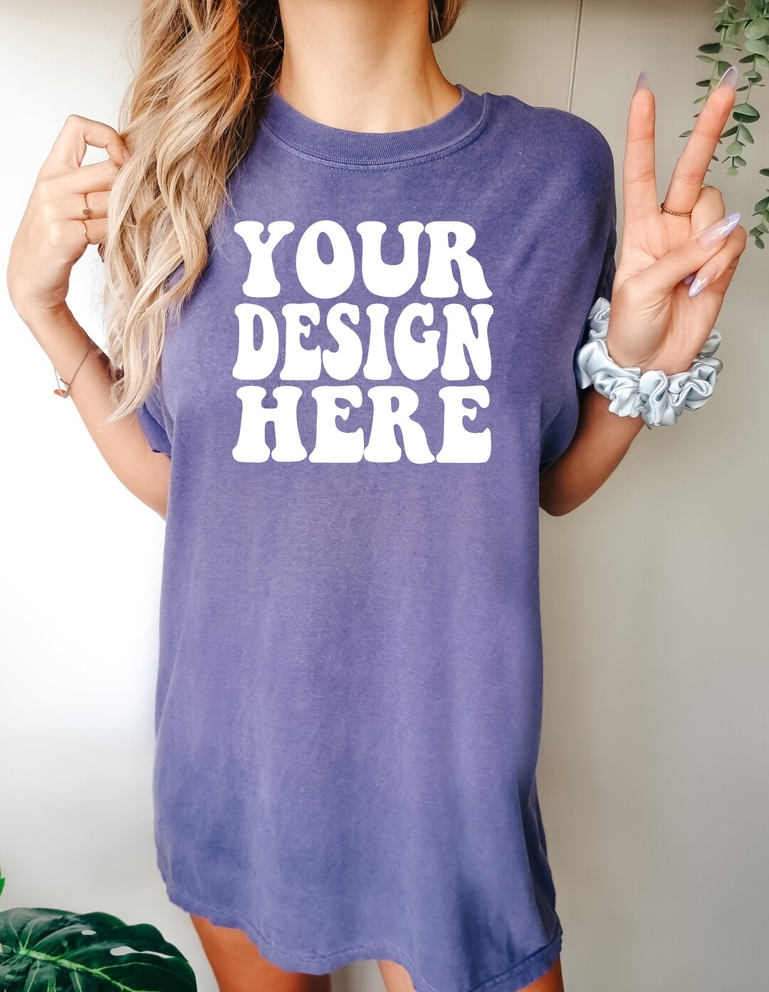 Comfort Colors C1717 Grape Shirt Mockup | CC Grape Tshirt | Oversized ...