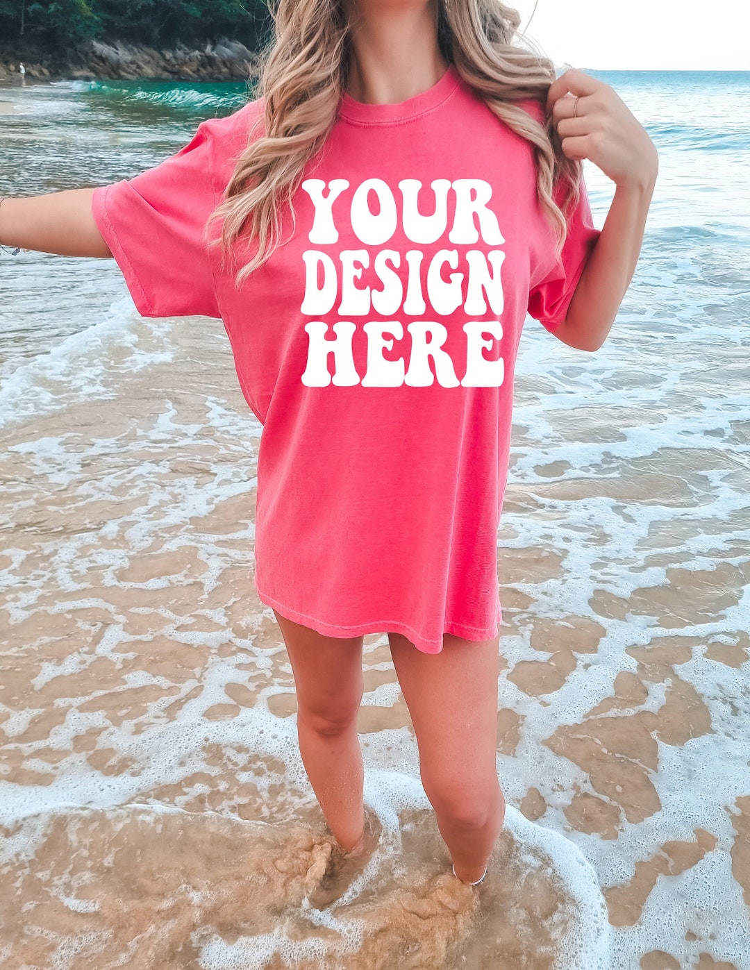 Comfort Colors C1717 Watermelon Shirt Mockup | Watermelon Tshirt ...