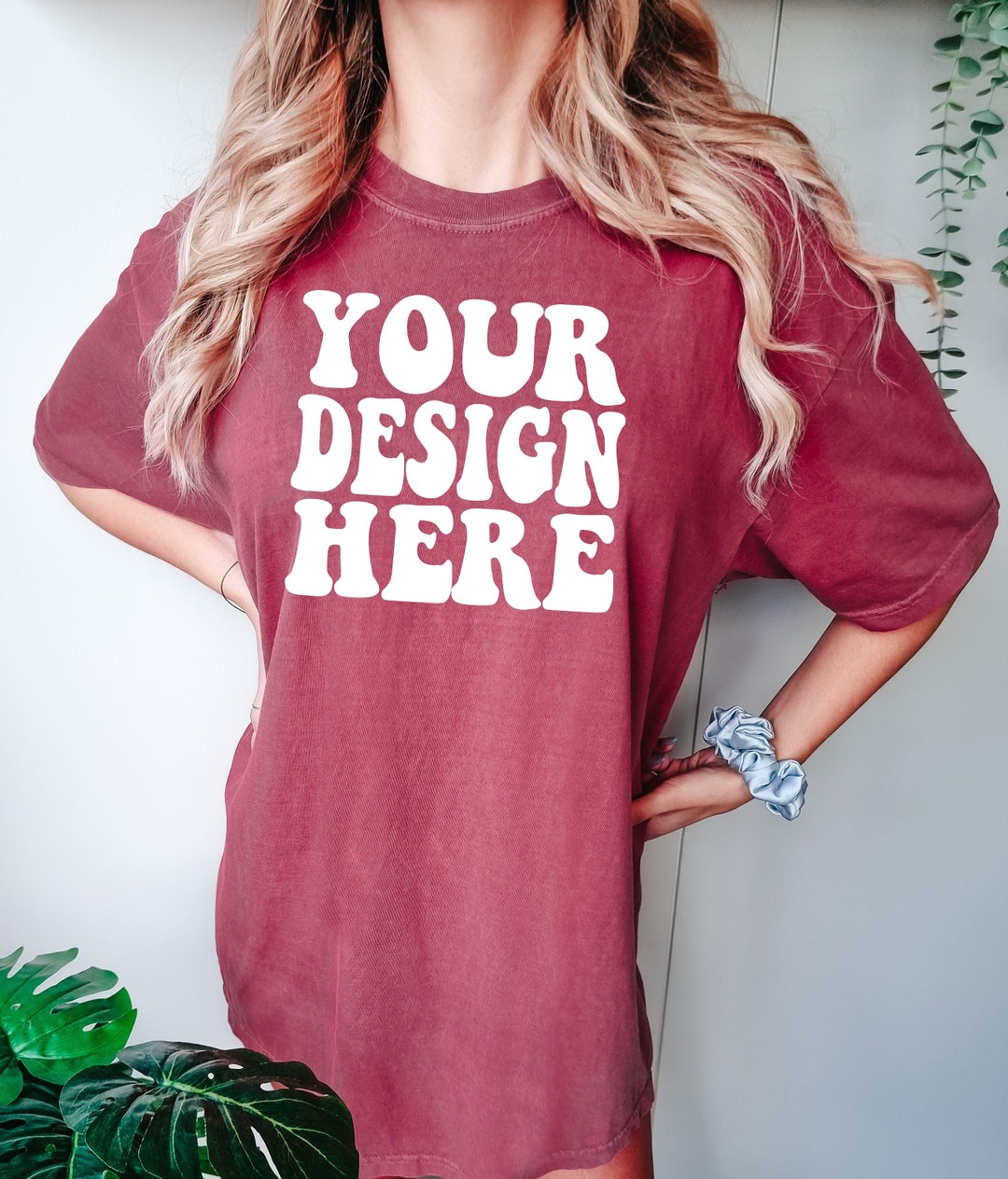 Comfort Colors C1717 Brick Shirt Mockup | CC Brick Tshirt | Oversized ...