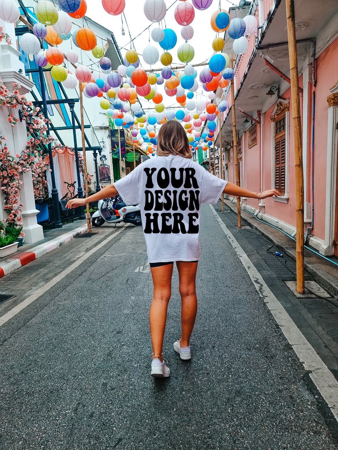 Comfort Colors C1717 White Shirt Back Mockup | White Tshirt | Oversized ...