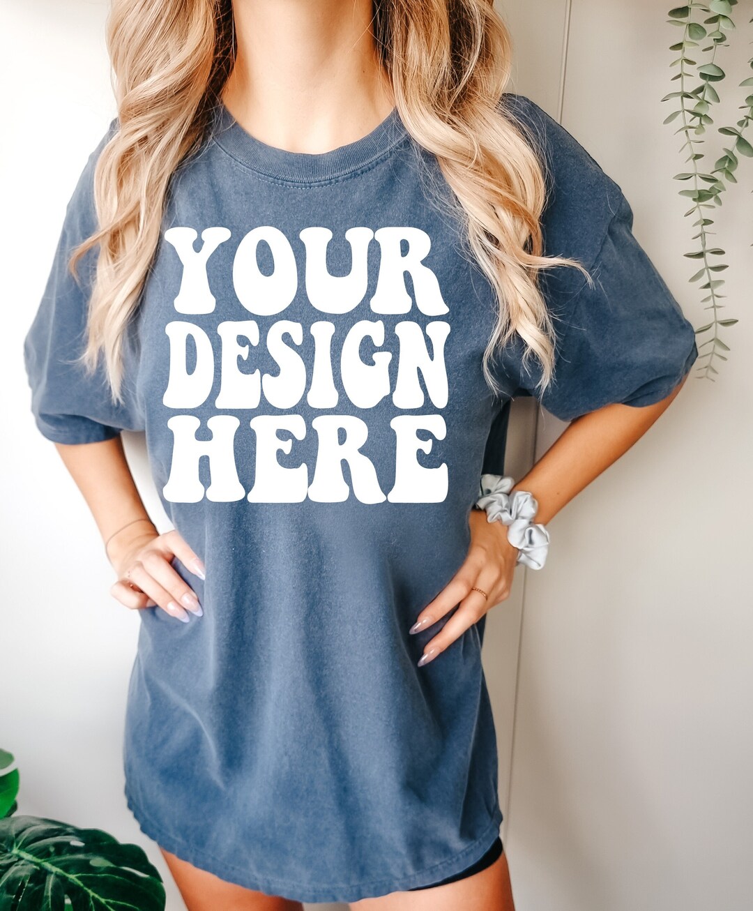 Comfort Colors C1717 Denim Shirt Mockup | CC Denim Tshirt | Oversized ...