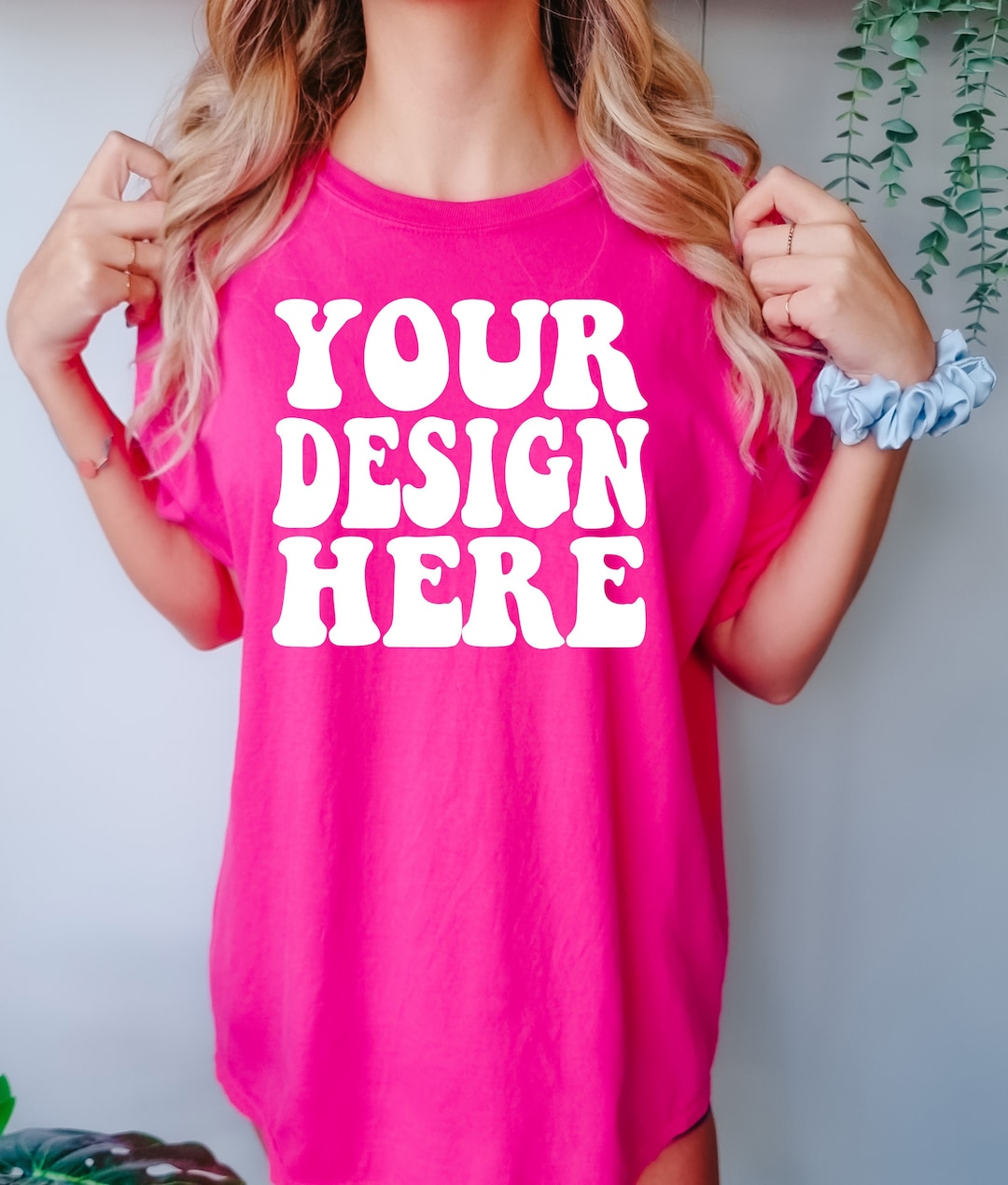 Comfort Colors C1717 Heliconia Shirt Mockup CC Pink Tshirt - Etsy