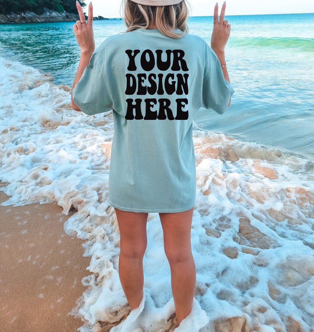 Comfort Colors C1717 Bay Shirt Mockup | Bay Tshirt | Oversized Mockup ...