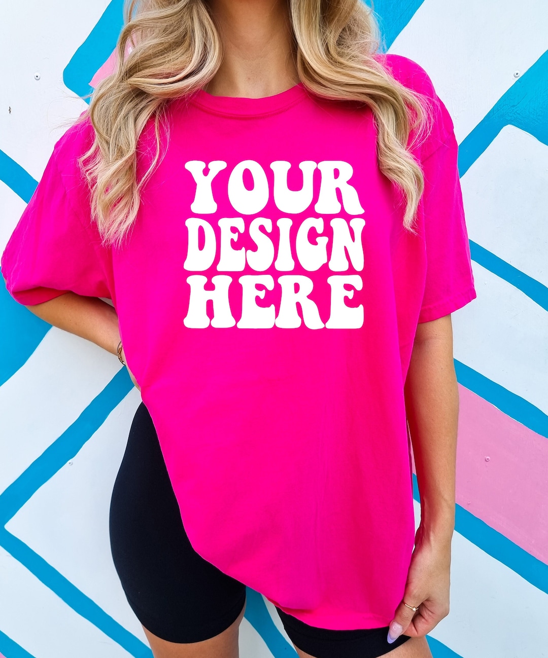 Comfort Colors C1717 Heliconia Shirt Mockup | Pink Heliconia Tshirt ...