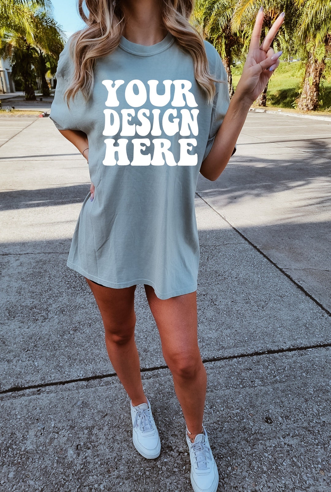 Comfort Colors C1717 Bay Shirt Mockup | Bay Tshirt | Oversized Mockup ...