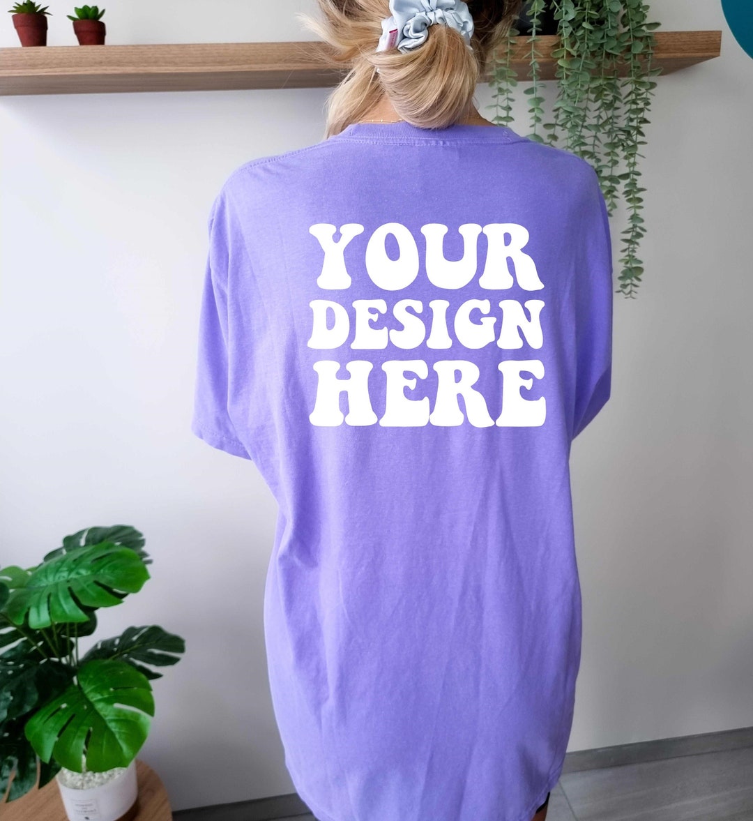 Comfort Colors C1717 Violet Shirt Mockup | Violet Tshirt | Oversized ...
