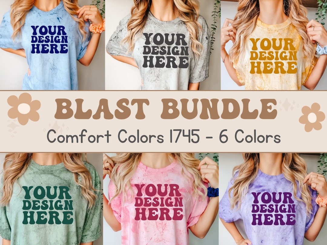 Comfort Colors CC1745 Color Blast Bundle Shirt Mockups - Etsy