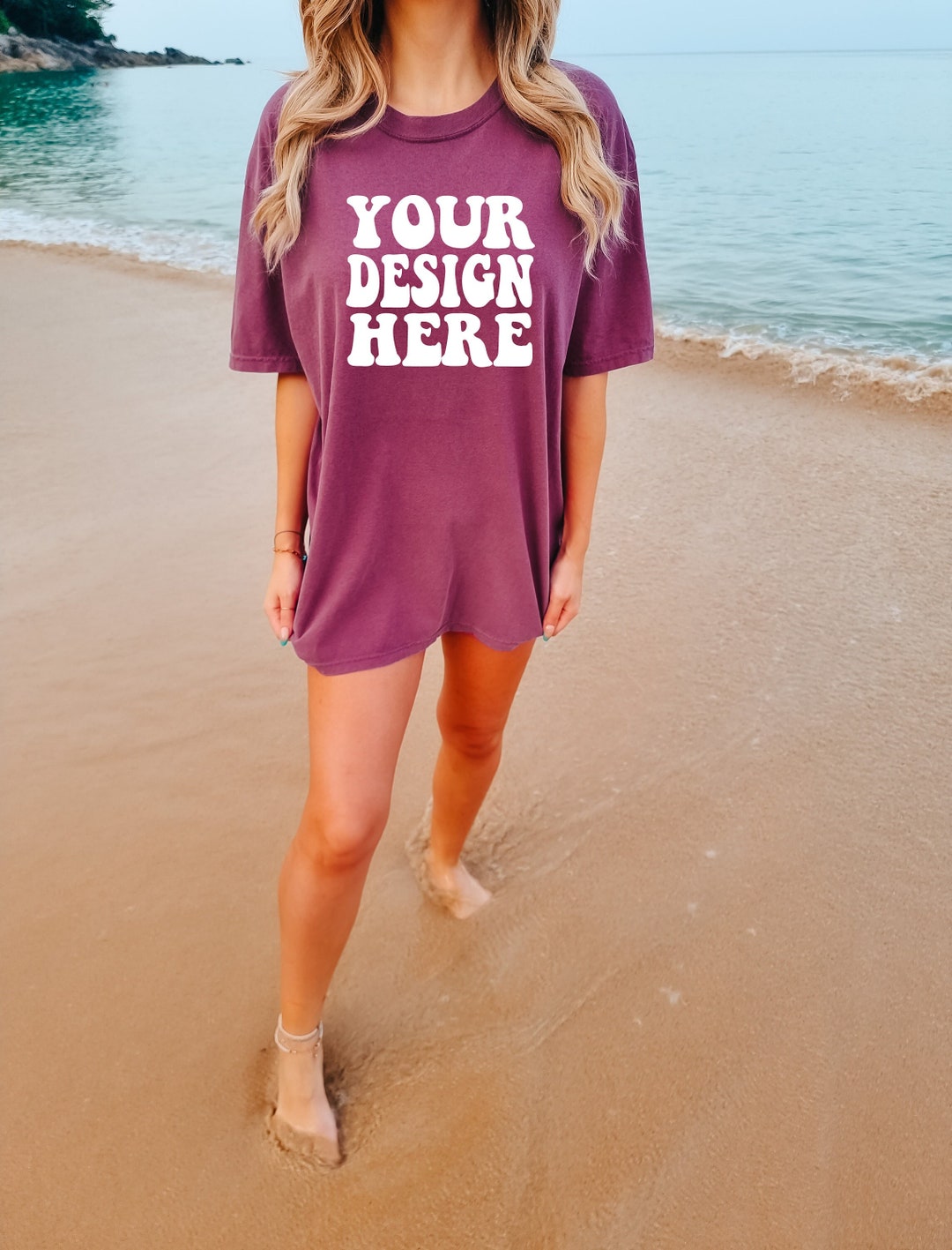 Comfort Colors C1717 Berry Shirt Mockup | CC Berry Tshirt | Oversized ...