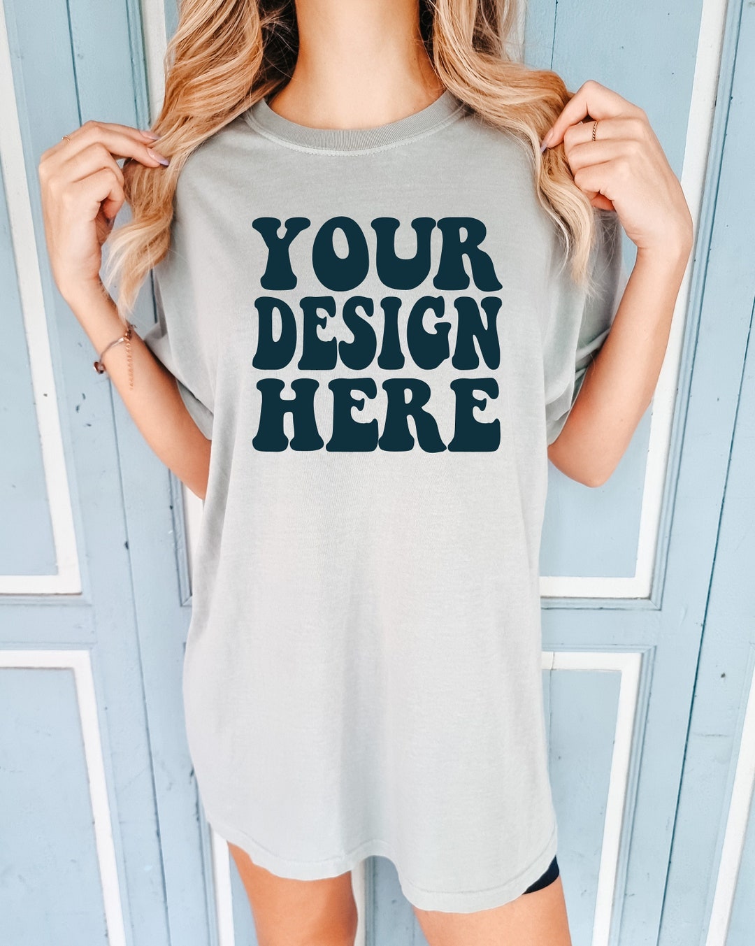 Comfort Colors C1717 Bay Shirt Mockup Bay Tshirt Oversized Mockup Model ...