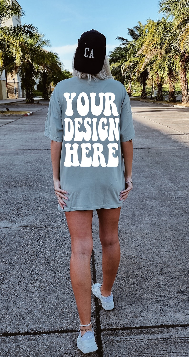 Comfort Colors C1717 Bay Shirt Mockup | Bay Tshirt | Oversized Mockup ...