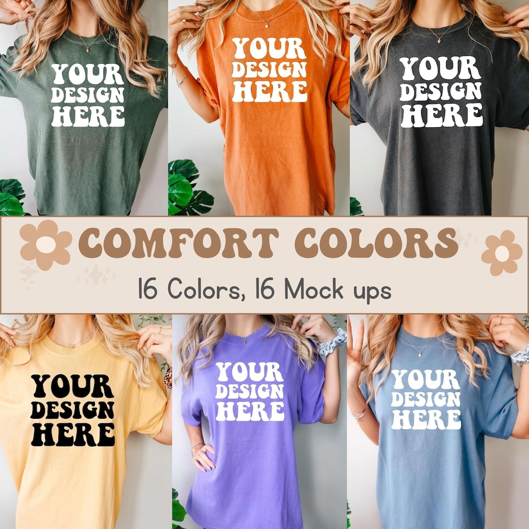 Comfort Colors C1717 Shirt Mockup Bundle | CC Group Tshirt | Model ...