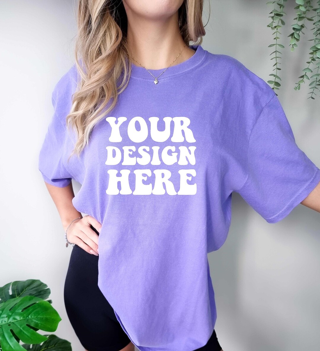 Comfort Colors C1717 Violet Shirt Mockup | Violet Tshirt | Oversized ...
