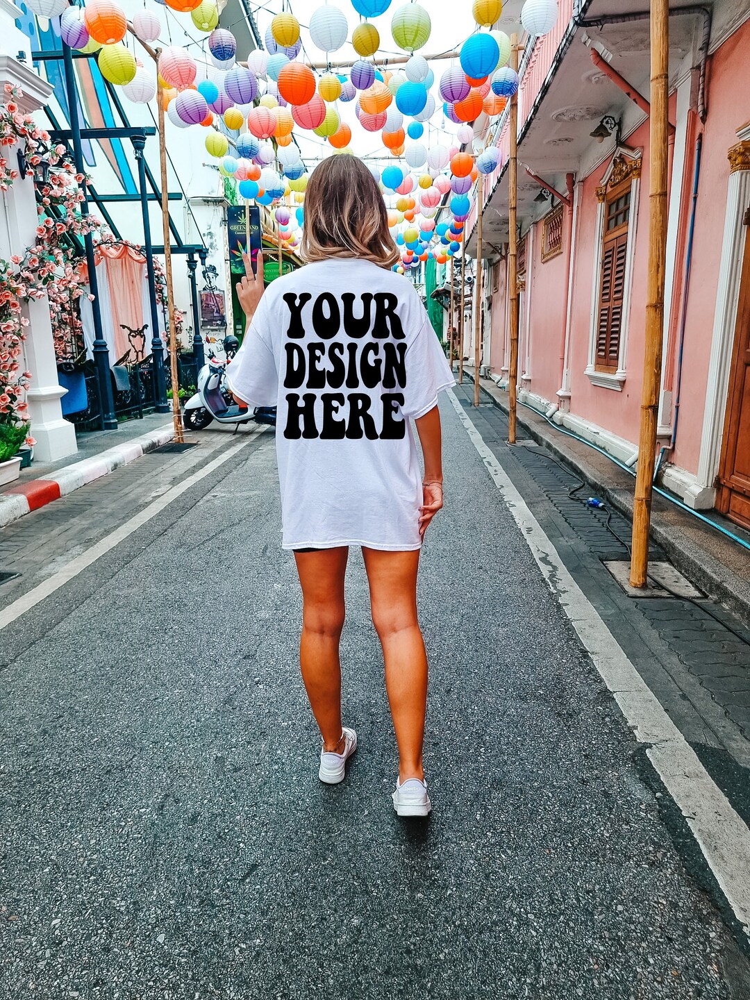 Comfort Colors C1717 White Shirt Back Mockup | White Tshirt | Oversized ...