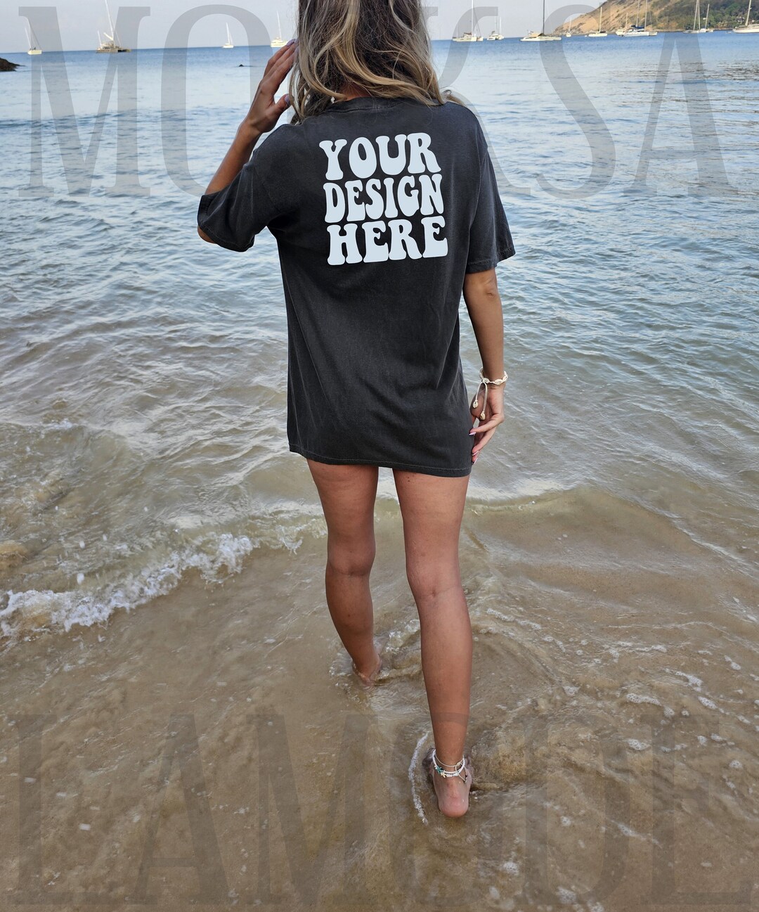 Comfort Colors C1717 Pepper Shirt Mockup | Pepper Tshirt | Back of ...