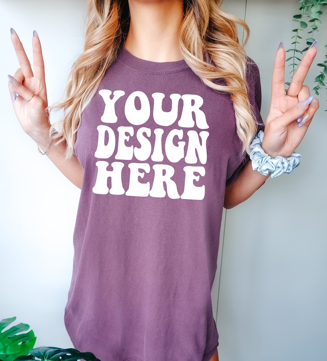 Comfort Colors C1717 Berry Shirt Mockup | CC Berry Tshirt | Oversized ...