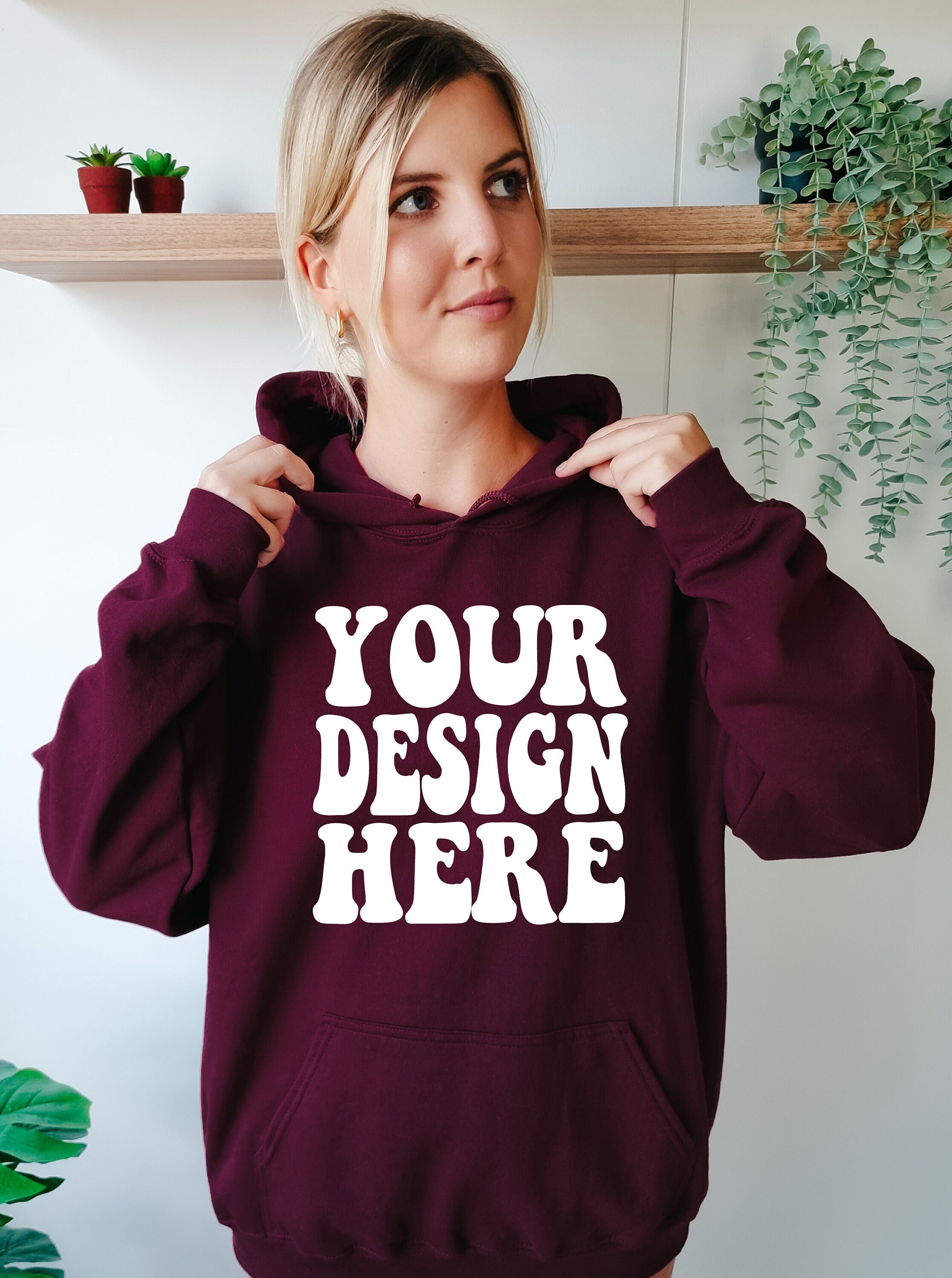 Gildan Maroon Hoodie