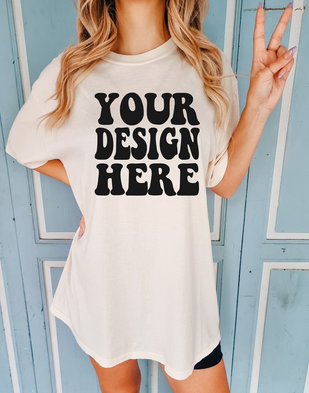 Comfort Colors C1717 Ivory Shirt Mockup | Ivory Tshirt | Oversized ...