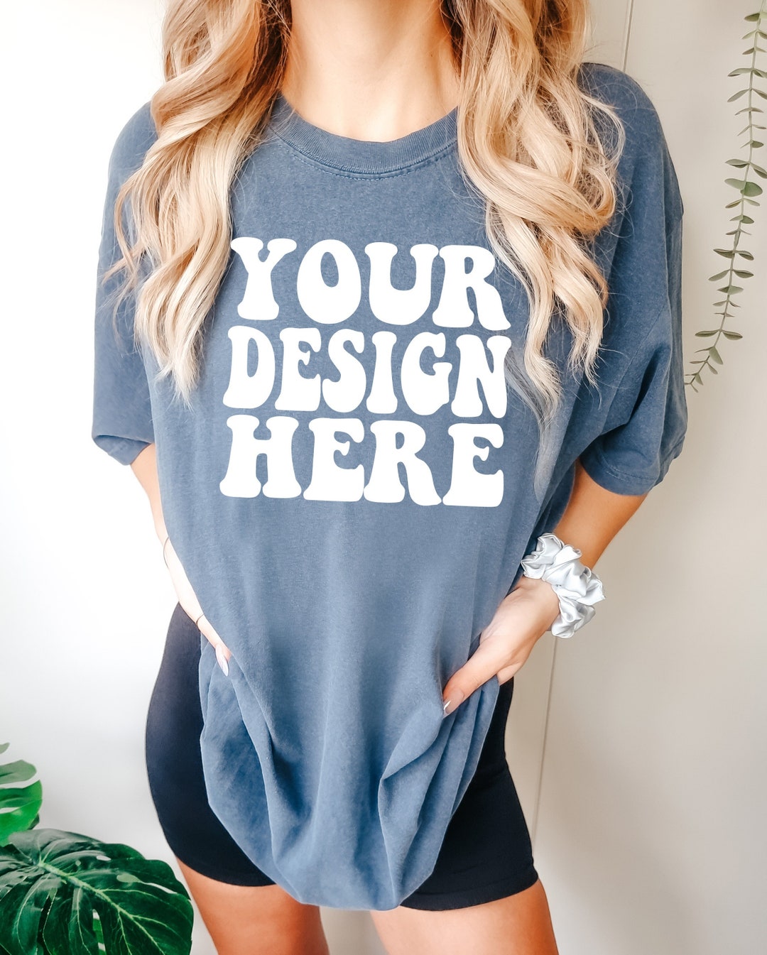 Comfort Colors C1717 Denim Shirt Mockup | CC Denim Tshirt | Oversized ...