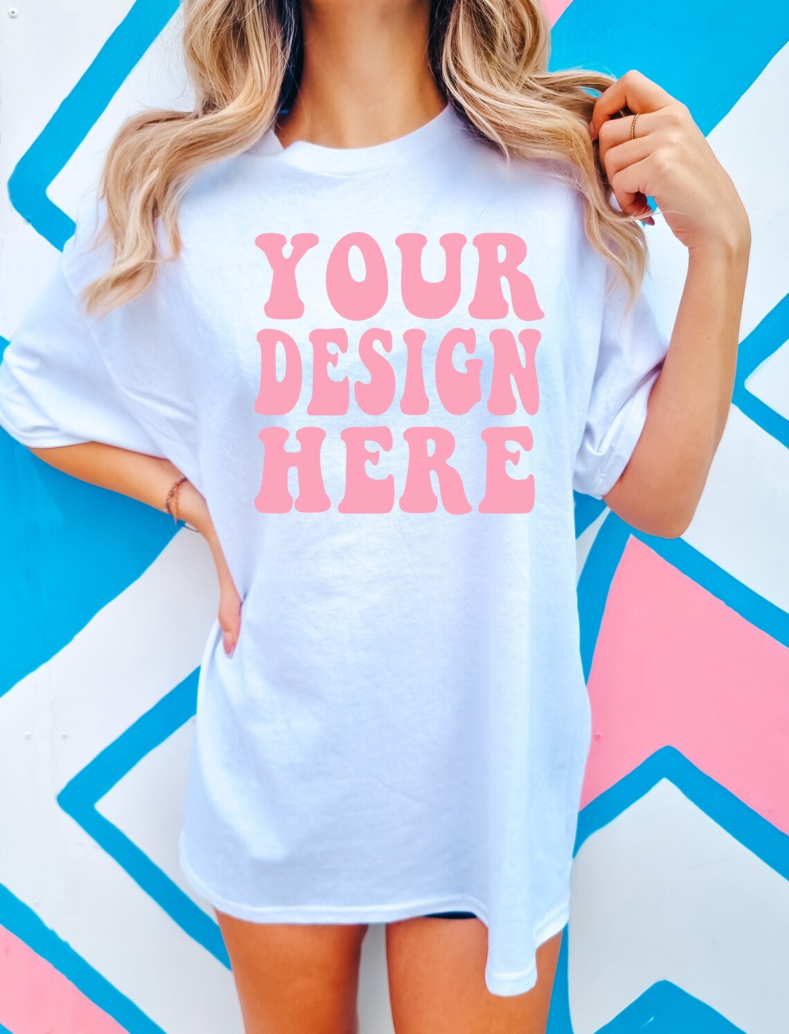 Comfort Colors C1717 White Shirt Mockup | White Tshirt | Oversized ...