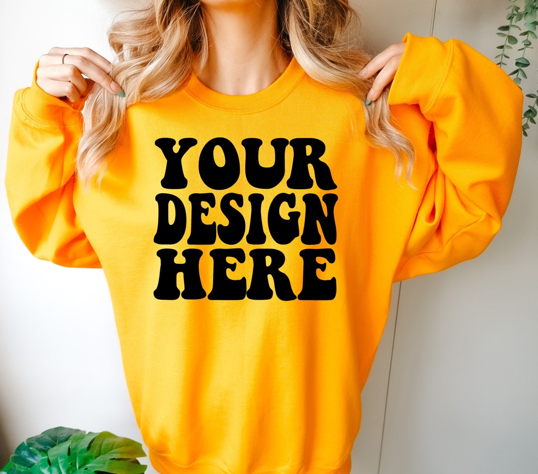 Gildan Gold 18000 Mockup | Gildan Gold Sweater Mock up | Oversized ...