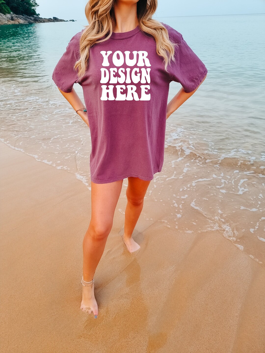 Comfort Colors C1717 Berry Shirt Mockup CC Berry Tshirt Oversized ...