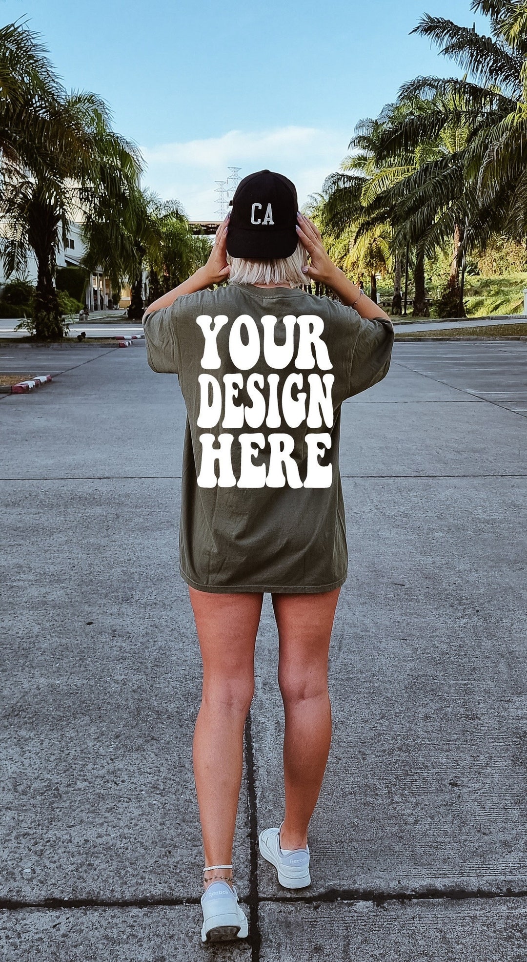 Comfort Colors C1717 Sage Shirt Mockup | CC Sage | Oversized Mockup ...