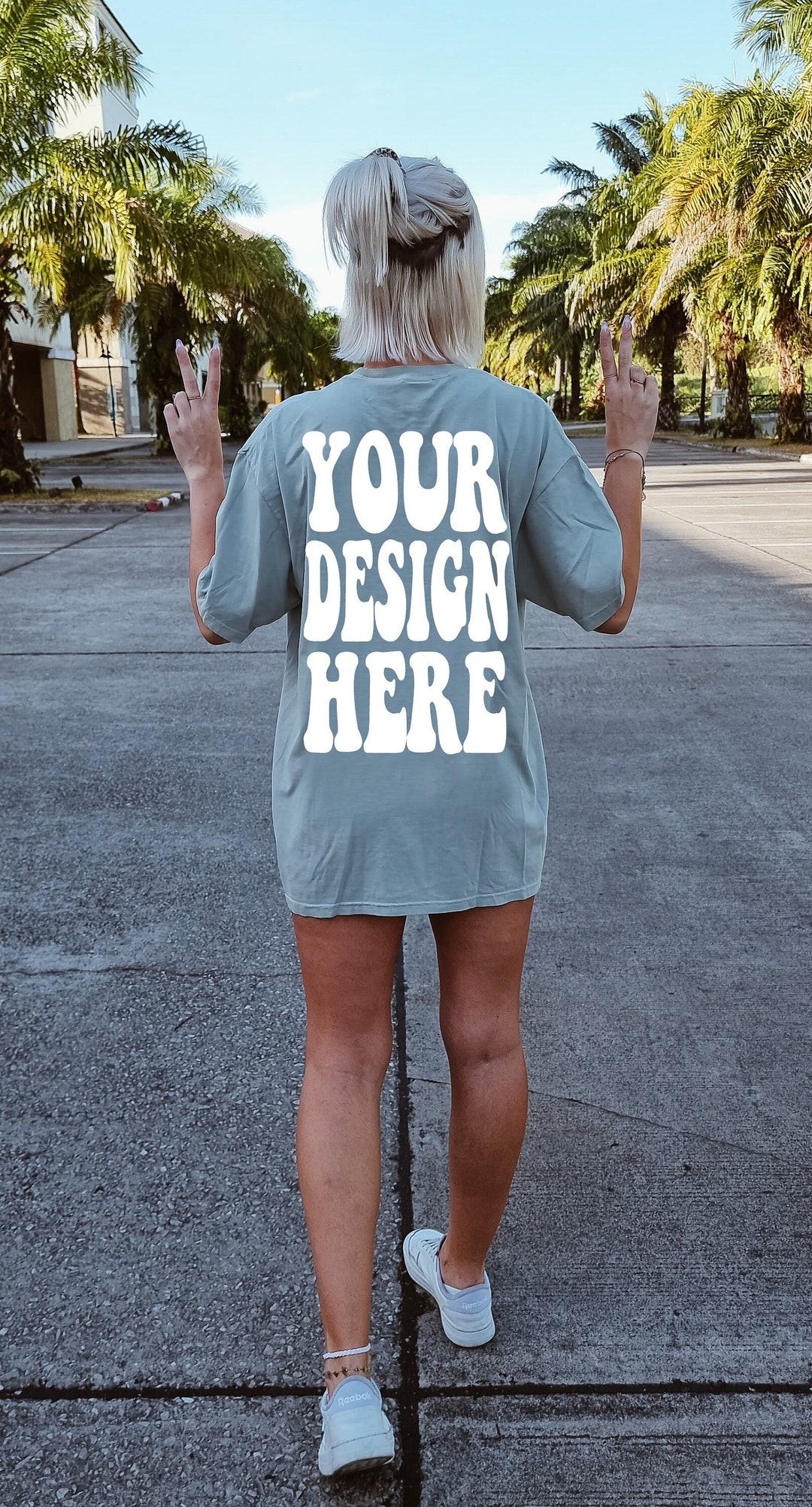 Comfort Colors C1717 Bay Shirt Mockup | Bay Tshirt | Oversized Mockup ...