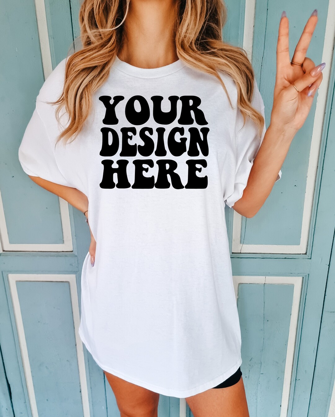 Comfort Colors C1717 White Shirt Mockup | White Tshirt | Oversized ...