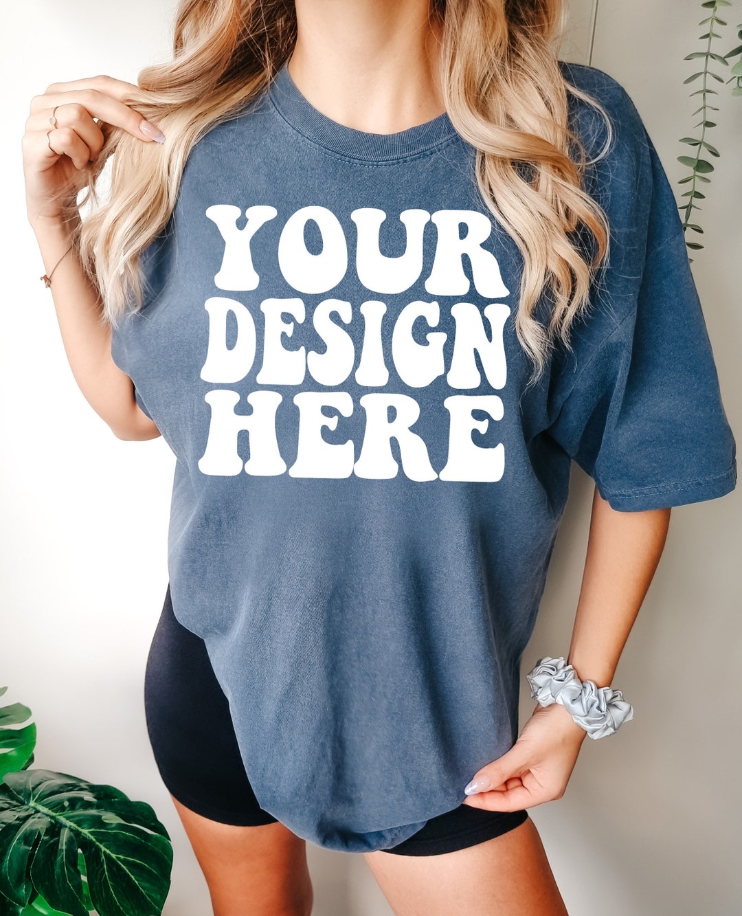 Comfort Colors C1717 Denim Shirt Mockup | CC Denim Tshirt | Oversized ...