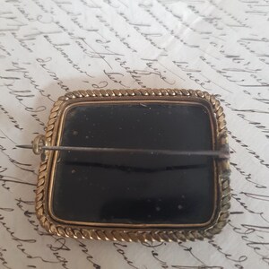 Antique Hand Painted Hunting Dog Miniature Brooch Pin Victorian Jewelry ...