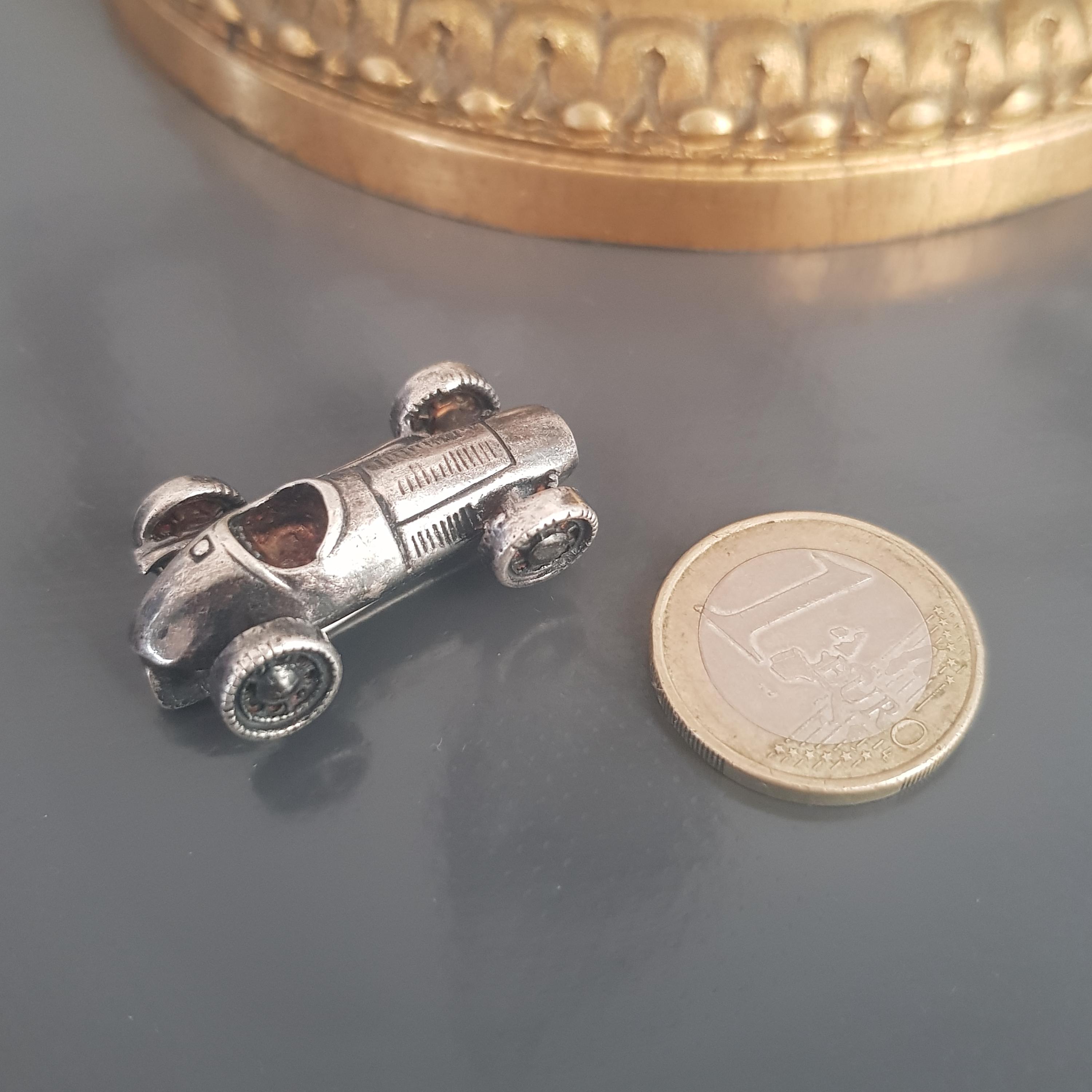 Vintage Antique Sterling Silver Racing Car Brooch - Etsy