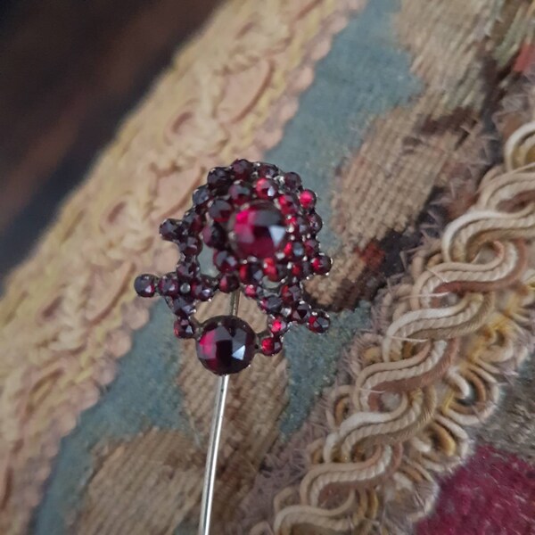 Garnet Stick Pin - Etsy