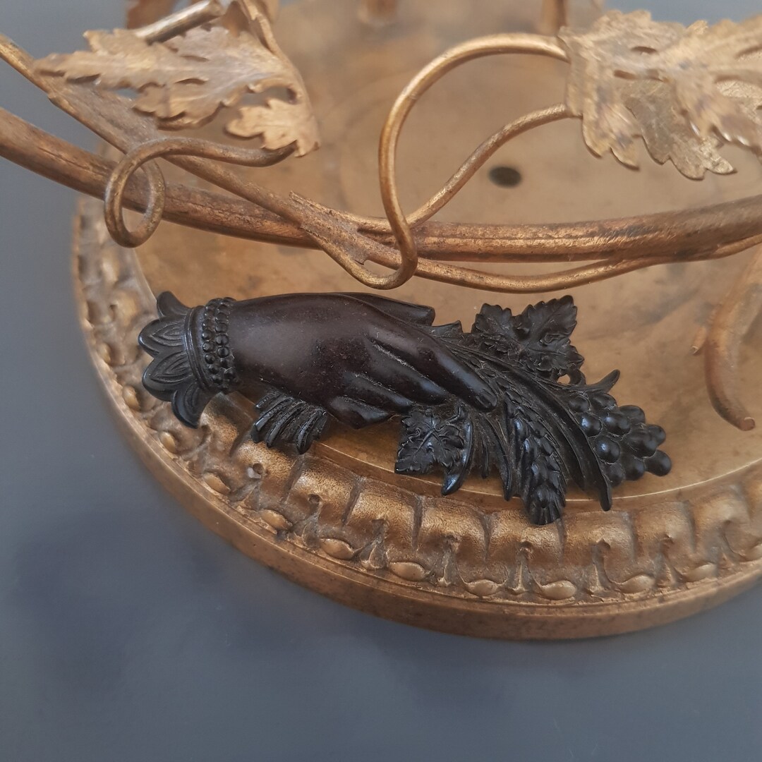 Antique Xixth Century Victorian Mourning Large Black Hand Brooch Pin - Etsy