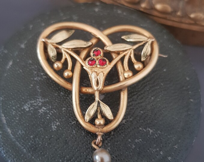 Antique Art Nouveau Gold Filled Brooch Pin Franch Jewelry Circa 1900 - Etsy
