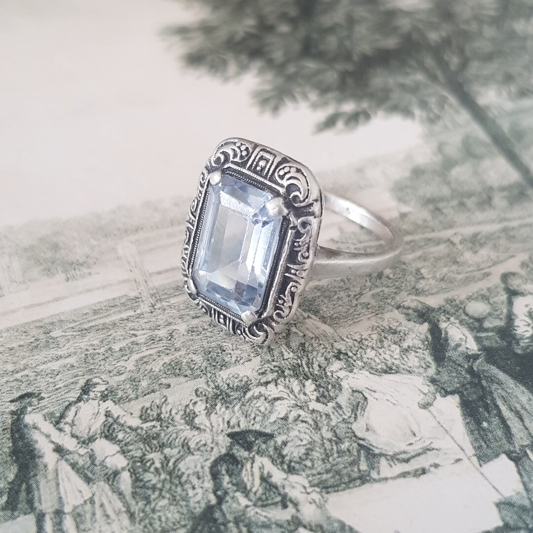 Antique Art Deco Sterling Silver Ring C 1920 - Etsy