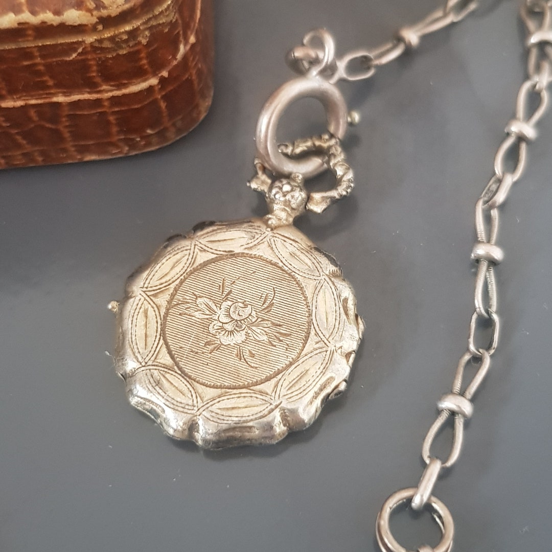Antique French Silver Vermeil Xixth Century French Victorian Locket ...