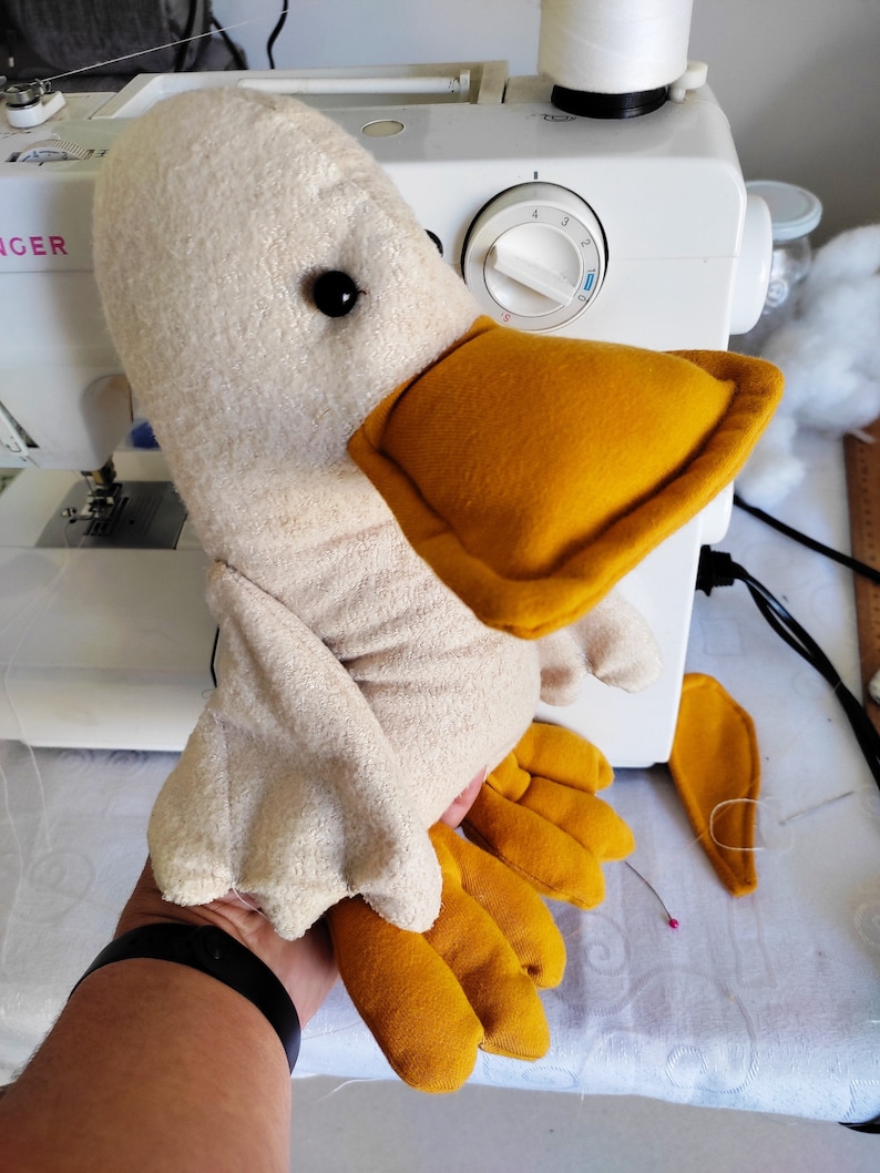 Pdf Sewing Duck Pattern and Tutorial, Soft Toy Making Supplies stuffed ...