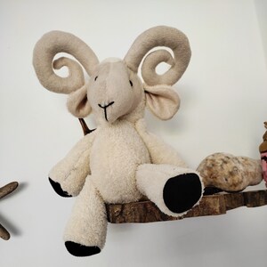 DIY Ram Plush Sewing Pattern - Stuffed Sheep Toy Pattern, Plush Doll ...