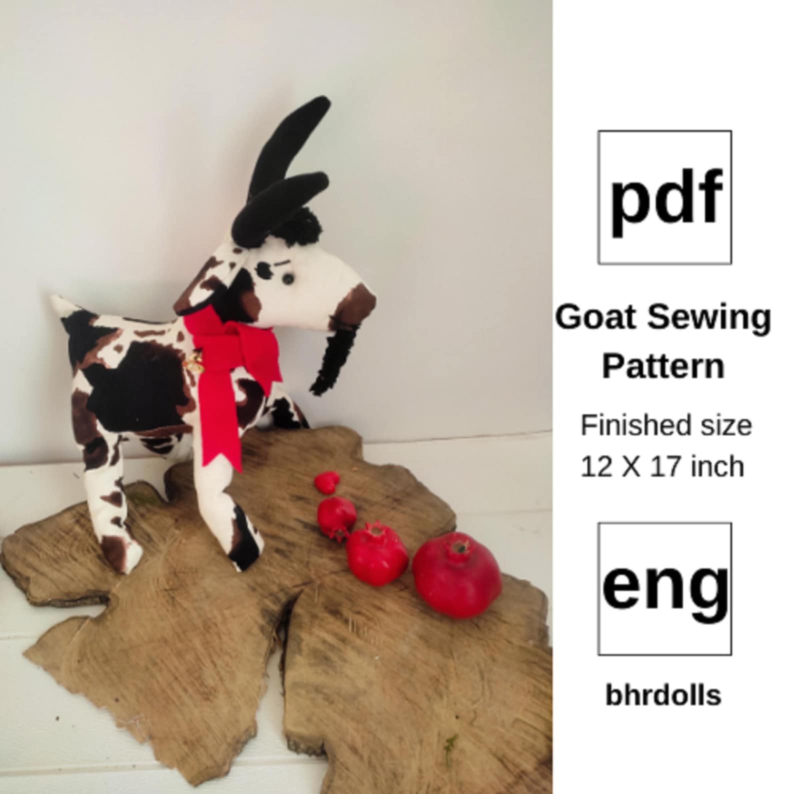 Goat Plushie Sewing Pattern stuffed Toy - Etsy