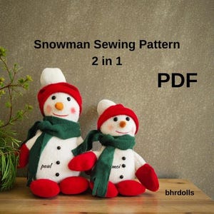 Christmas Plush Snowman Sewing Pattern, Stuffed Toy for Kids - Etsy