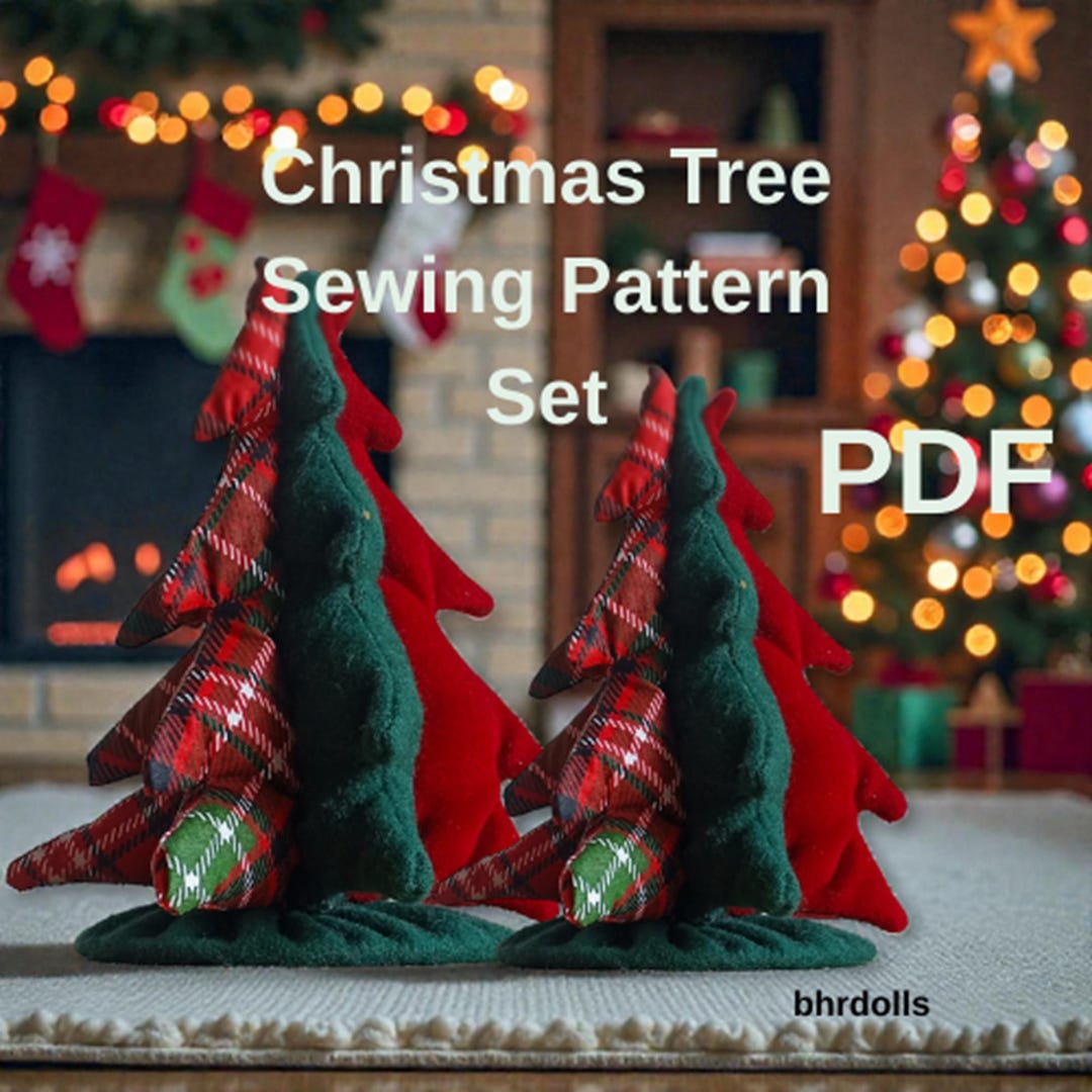 Patron de couture pour sapin de Noël PDF – Lot de 2 sapins de Noël ...
