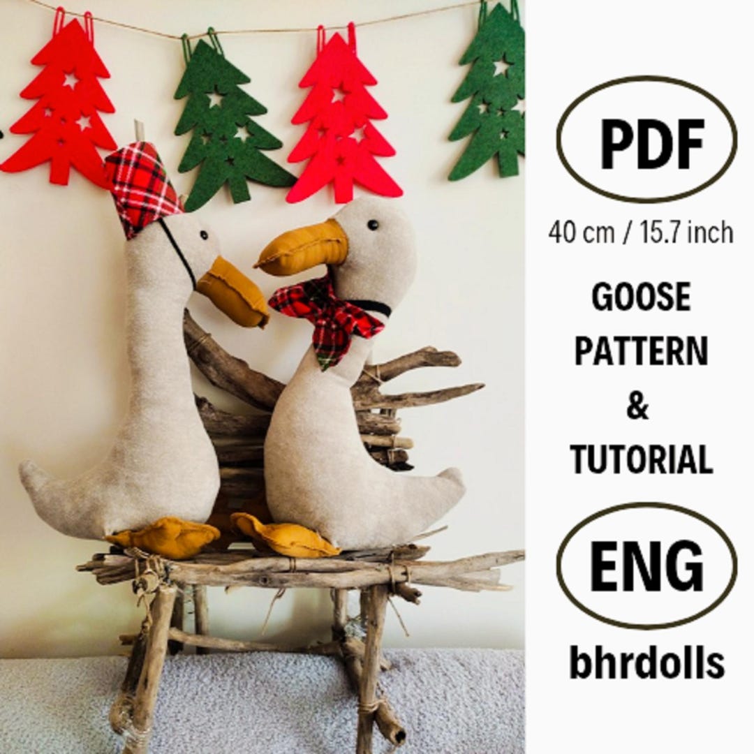 Stuffed Goose Sewing Pattern Goose Plush - Etsy