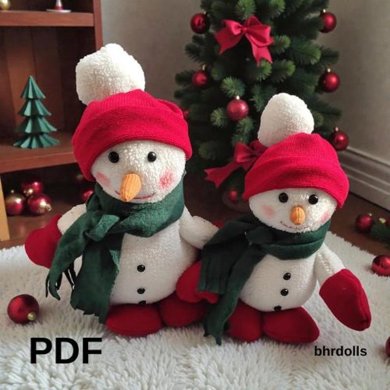 Christmas Plush Snowman Sewing Pattern, Stuffed Toy for Kids - Etsy