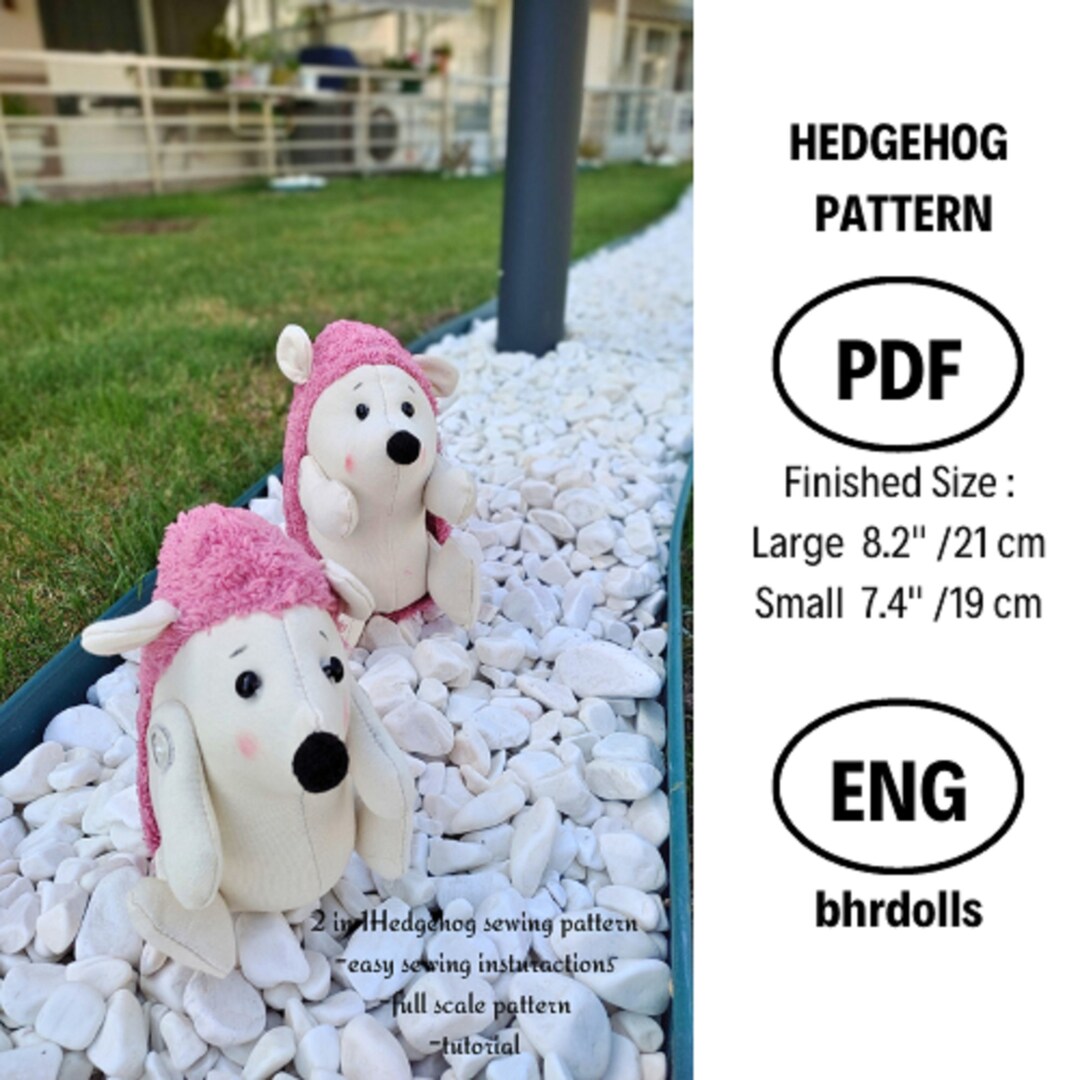 Toy Sewing Pattern, Stuffed Hedgehog easy Sewing - Etsy