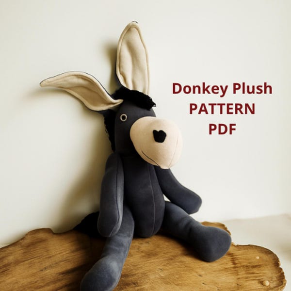 Stuffed Donkey - Etsy