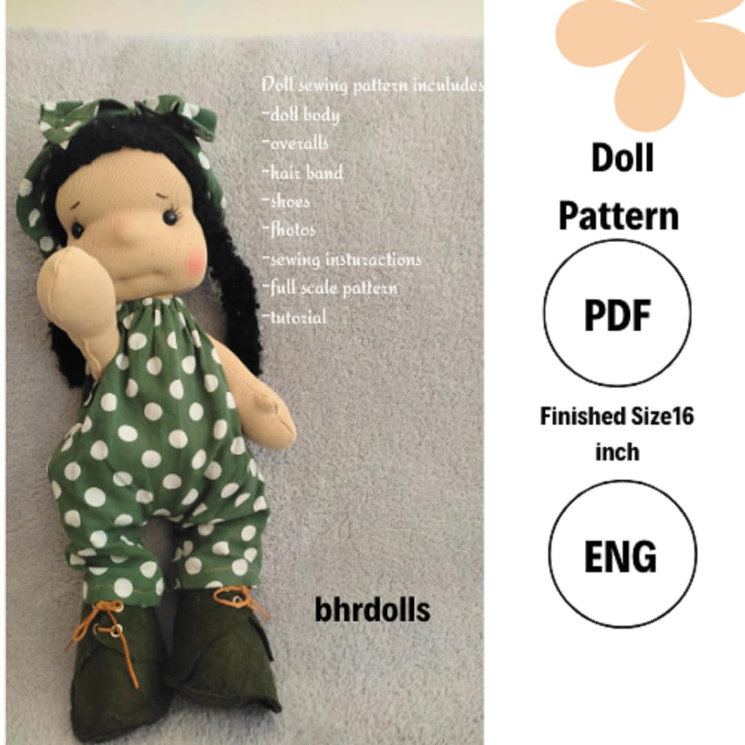 Doll Making Pattern and Tutorial sewing Stuffed Doll PDF handmade Toys ...