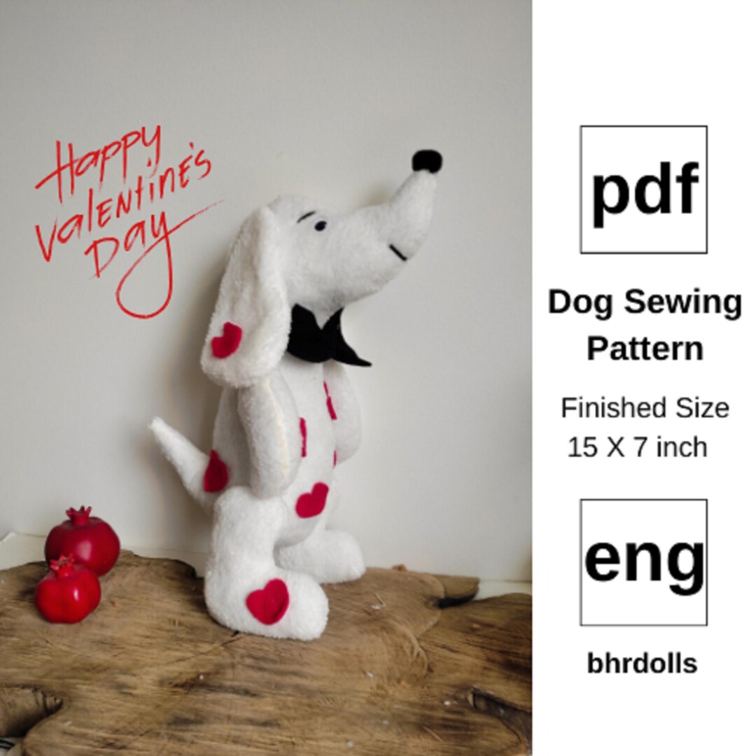 Printable Dog Sewing Pattern – DIY Plush Puppy PDF – Soft Toy Sewing ...