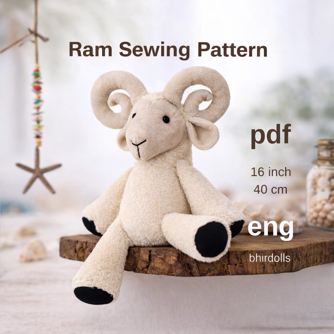 Ram Plush Sewing Pattern PDF – Stuffed Animal Toy - Etsy
